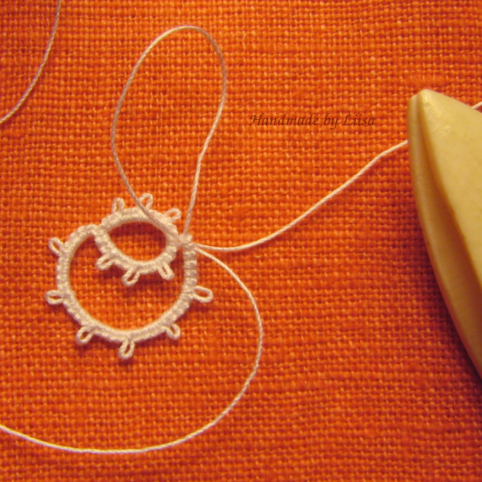 Tatted edging tutorial, käpyilty reunapitsiohje – HandmadebyLiisa